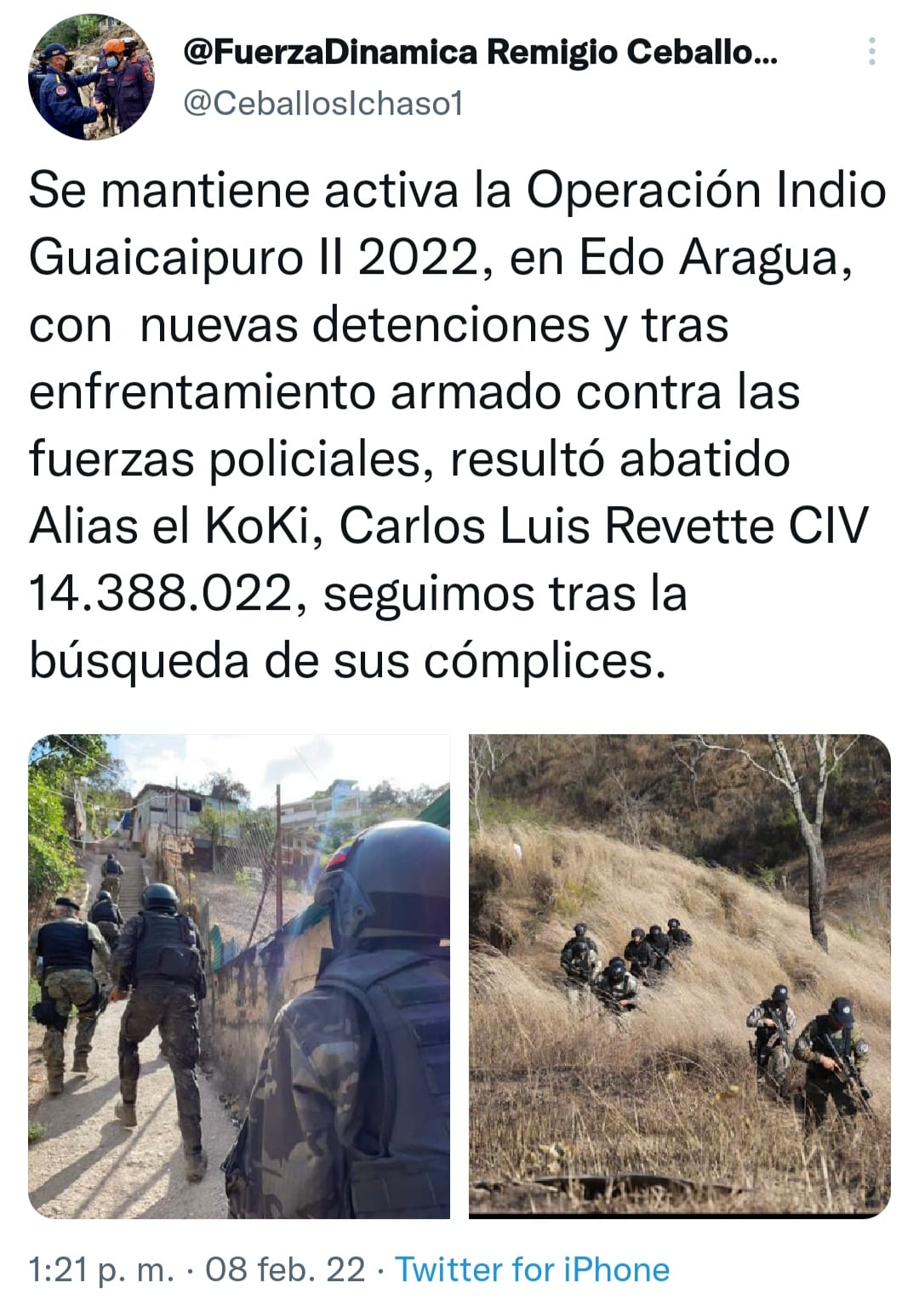 Carlos Luis Revette, alias el Koki: de aterrorizar la Cota 905 al ...