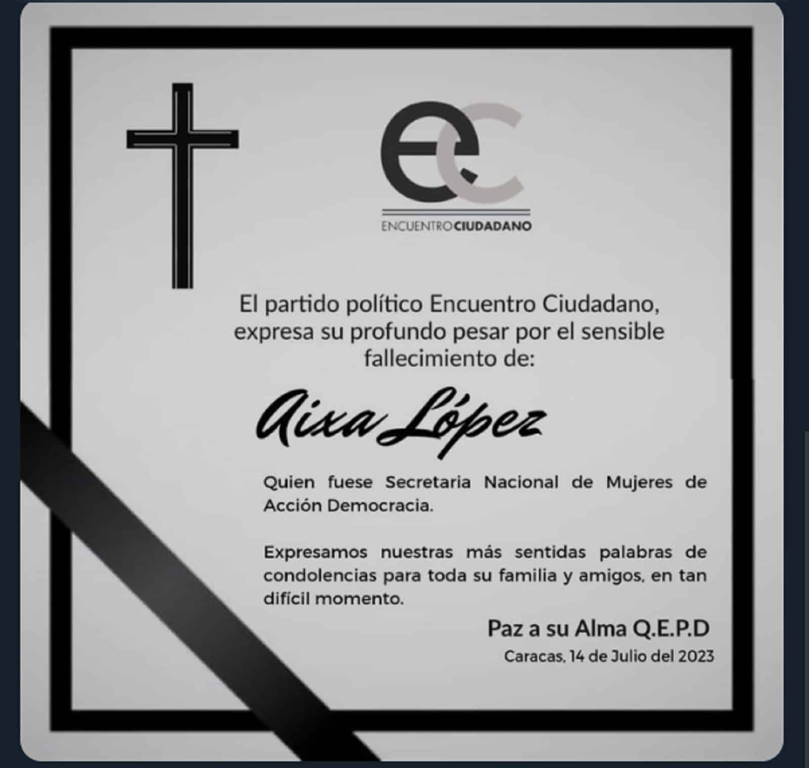 Murió Aixa López, presidenta del Comité de los Afectados por los ...
