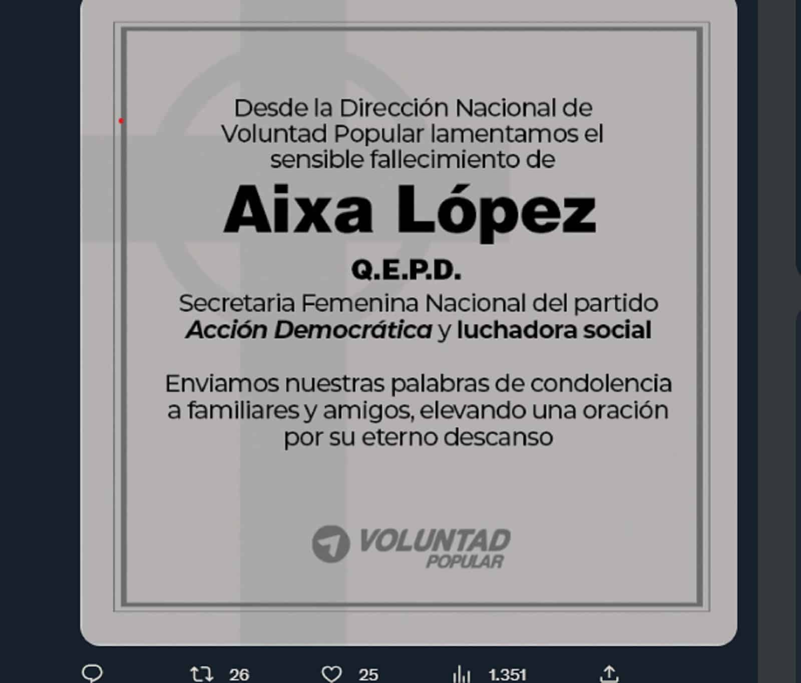 Murió Aixa López, presidenta del Comité de los Afectados por los ...