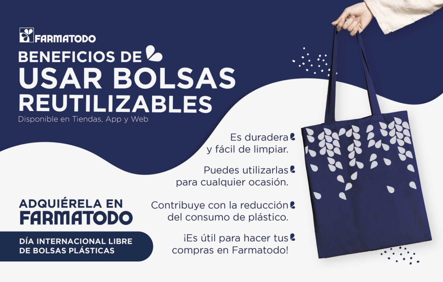 Farmatodo cobra las bolsas plásticas para incentivar su desuso