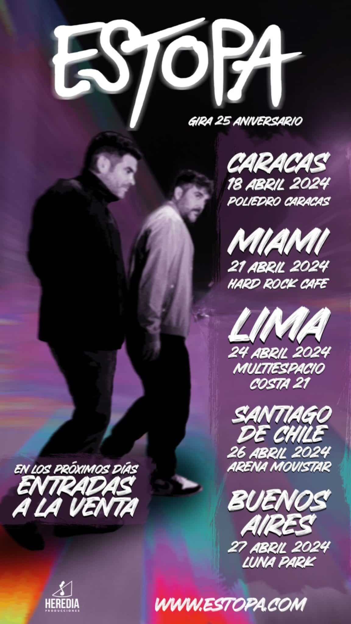 Estopa hará concierto en Caracas: ¿cuánto cuestan las entradas?