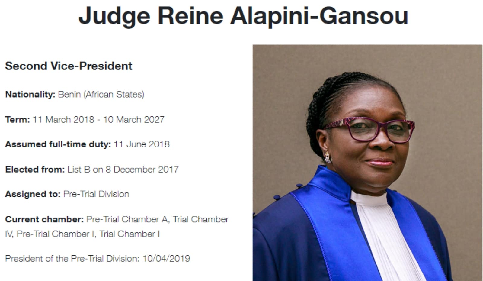 Las juezas de la CPI que investigarán los crímenes de lesa humanidad en ...