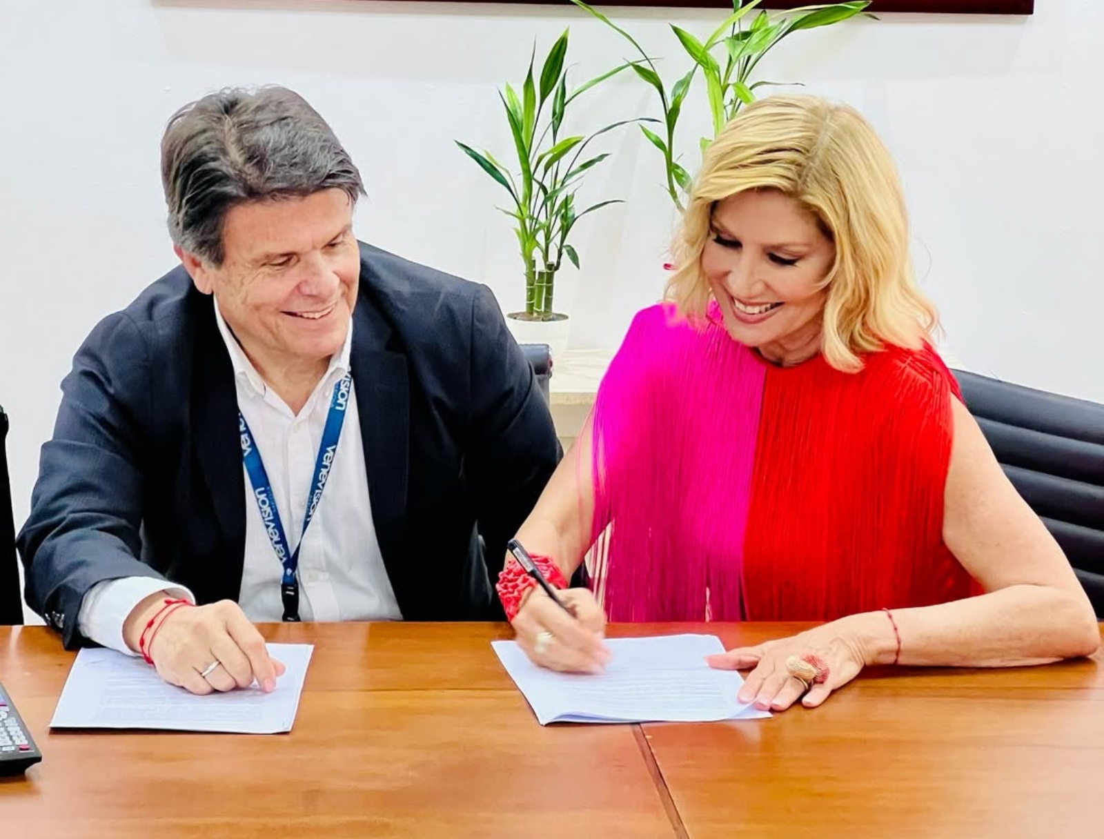 Maite Delgado y José Andrés Padrón en Miss Universe Venezuela