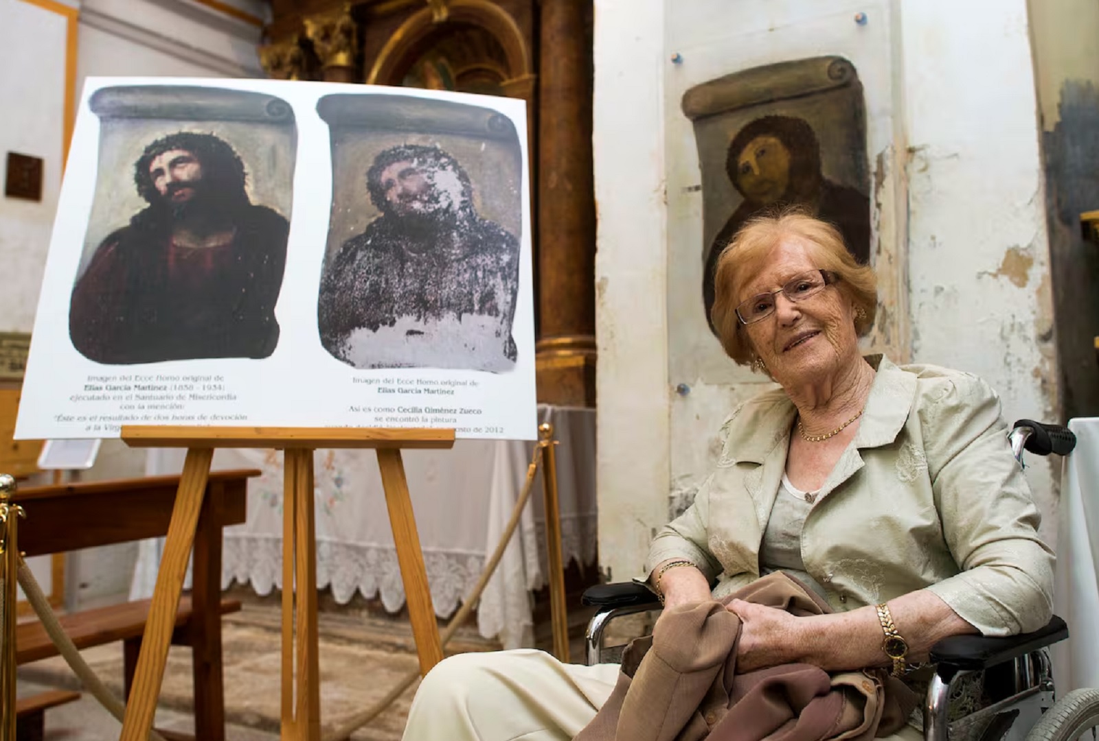 Murió Cecilia Giménez, la autora detrás de la restauración viral del ...